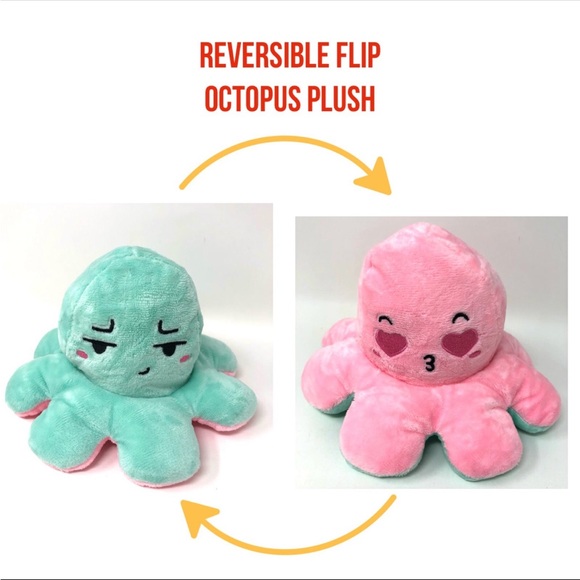 Unbrand | Toys | Reversible Plush Octopus Double Sided Flip Octopus ...